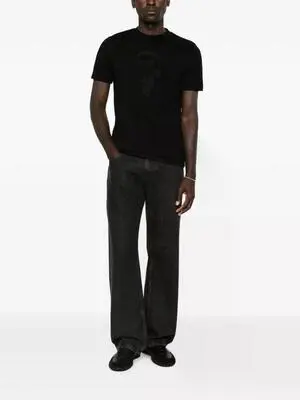 Karl Lagerfeld Ikonik-patch Cotton T-shirt - Black
