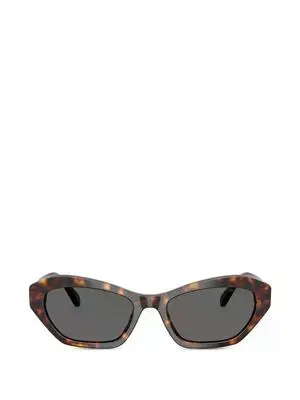 SWAROVSKI Geometric-frame Sunglasses - Brown