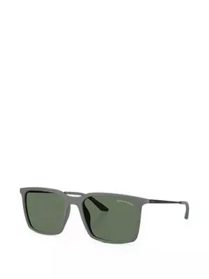 Armani Exchange Square-frame Matte-finish Sunglasses - Grey
