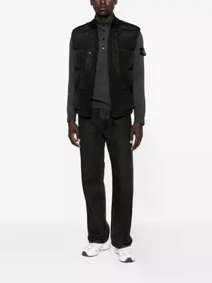 Stone Island Logo-patch Padded Jacket - Black