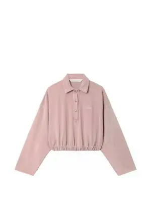 Palm Angels Palm Sway Cropped Long-sleeve Polo