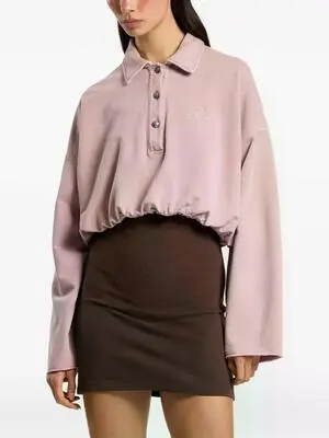 Palm Angels Palm Sway Cropped Long-sleeve Polo