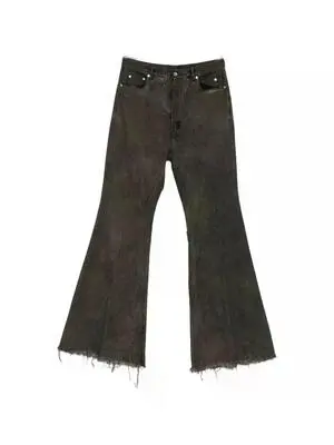 Rick Owens Bolan Faded Flared-leg Jeans - Brown