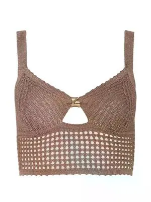 L'Agence Tracy Metallic-knit Bralette