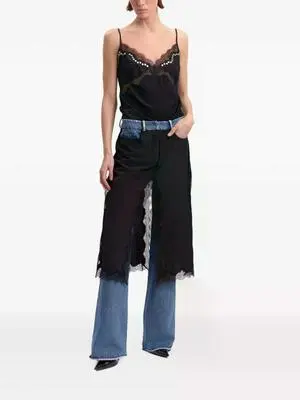 16Arlington Kia Lace-trimmed Layered Jeans