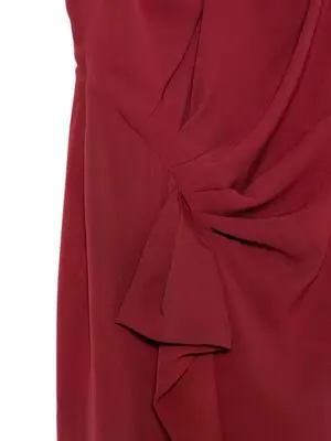 Max Mara Mstdetto Draped V-neck Midi Dress