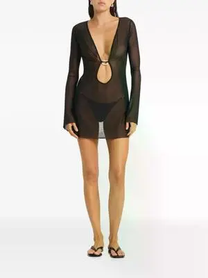 Bond Eye Priya Ring Detail Mini Dress - Black