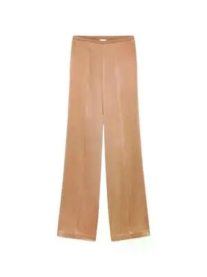 FORTE_FORTE Satin-finish Wide-leg Trousers - Neutrals