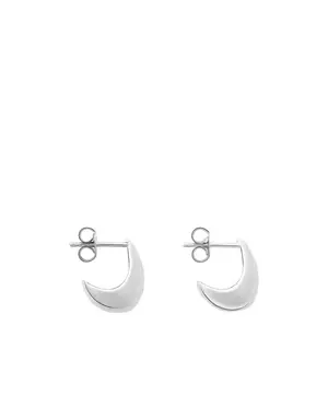 LEMAIRE Micro Drop Small Hoop Earrings - Silver