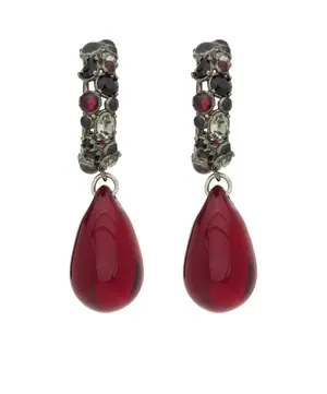 Saint Laurent Pendant Earrings - Red