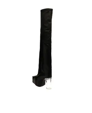 Rick Owens Square-toe Thigh-length Boots