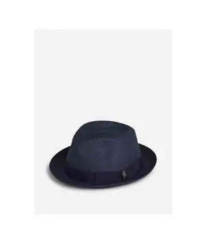 Borsalino Straw Fedora With Wide Brim