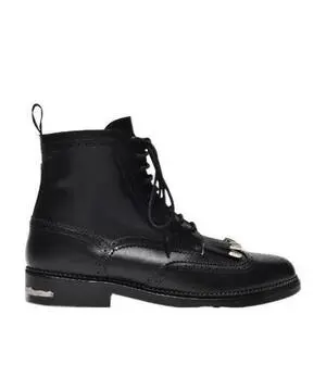 TOGA VIRILIS Silver-detail Lace-up Boots