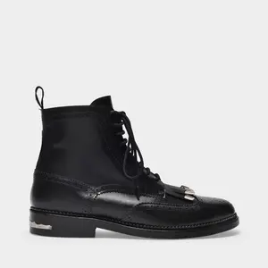 TOGA VIRILIS Silver-detail Lace-up Boots