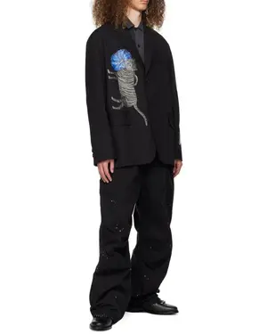 TOGA VIRILIS Silver-detail Lace-up Boots