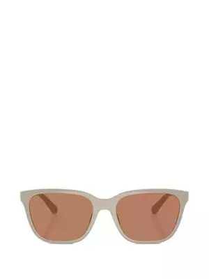 COACH Logo-plaque Square-frame Sunglasses - Grey