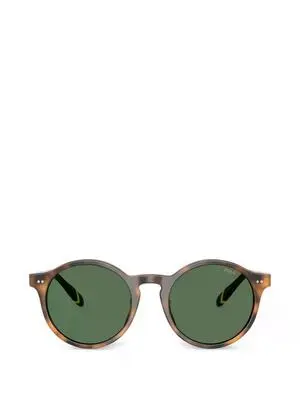 POLO RALPH LAUREN EYEWEAR Round-frame Tortoiseshell-effect Sunglasses - Brown