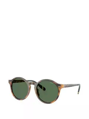POLO RALPH LAUREN EYEWEAR Round-frame Tortoiseshell-effect Sunglasses