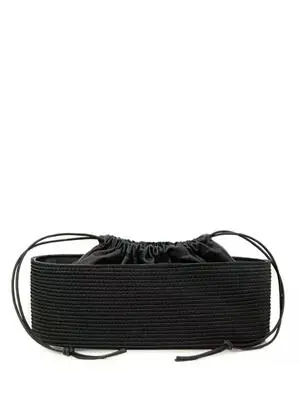 AMPHORA Sofia Drawstring Shoulder Bag - Black