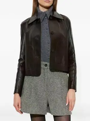ARMA Button-up Leather Jacket