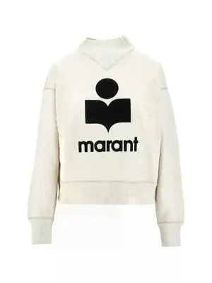 MARANT ETOILE Moby Logo-print Sweatshirt - Neutrals