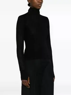 THE FRANKIE SHOP Sade Half-zip Ribbed-knit Top