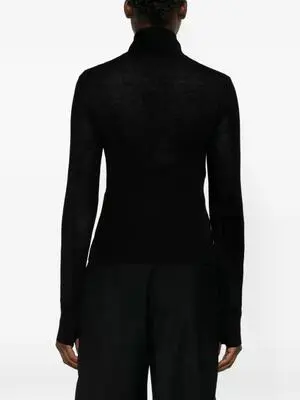 THE FRANKIE SHOP Sade Half-zip Ribbed-knit Top