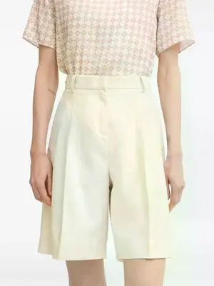TRUSSARDI Pleated Logo-patch Shorts