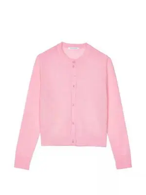 Cecilie Bahnsen Bow-detail Long-sleeve Cardigan - Pink