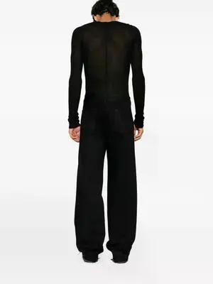 Rick Owens Geth Raw-cut Wide-leg Jeans