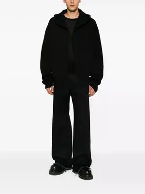 Rick Owens Geth Raw-cut Wide-leg Jeans - Black