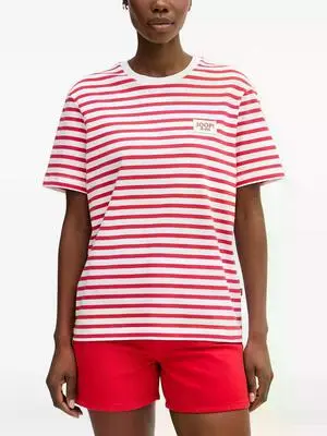 JOOP! Teele Striped Logo-patch T-shirt - Red