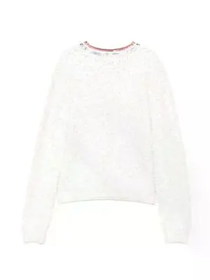 Cynthia Rowley Sequin-embellished Round Neck Jumper - Neutrals