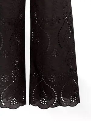 Natalie Martin Lauren Athena Embroidered Wide Leg Trousers