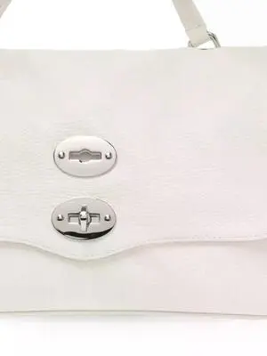 ZANELLATO Small Postina Stud-embellished Leather Tote Bag - White
