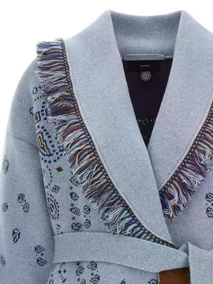 Alanui Bandana Jacquard Fringed Cardigan