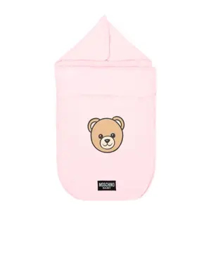 Moschino Teddy Bear Print Sleeping Bag - Pink