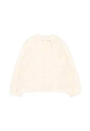 Balmain Pointelle-knit Button-up Cardigan