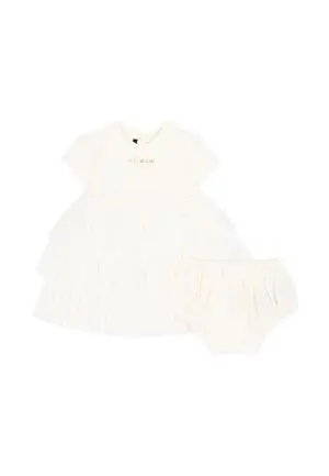 Balmain Logo-print Tiered Dress Set