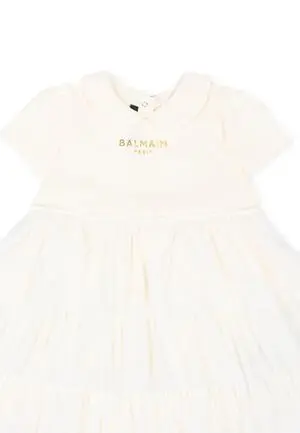 Balmain Logo-print Tiered Dress Set