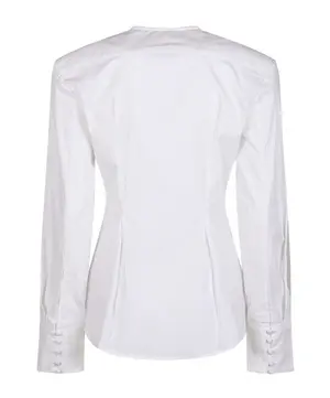 ROTATE BY BIRGER CHRISTENSEN Floral Applique V-neck Shirt