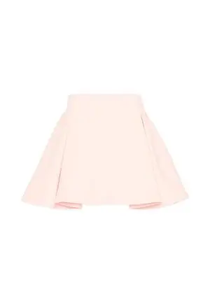 Balmain Logo-print Pleated Flared Skirt