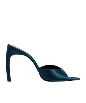 Victoria Beckham Harlow 100 Satin Sandals - Black