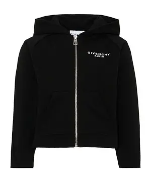Givenchy Logo-print Zip-up Hoodie - Black