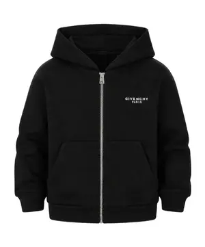 Givenchy Logo-print Zip-up Hoodie - Black