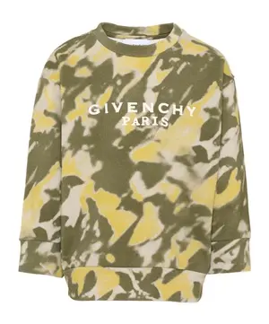 Givenchy Tie-dye Logo-print Sweatshirt - Green