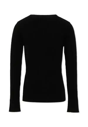 Givenchy Logo Embroidered Ribbed Knit Sweater