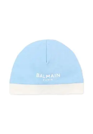 Balmain Logo-print Bib Bodysuit And Beanie Set
