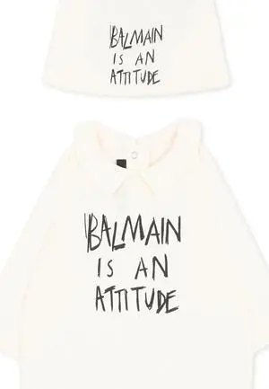 Balmain Logo-print Babygrow Set