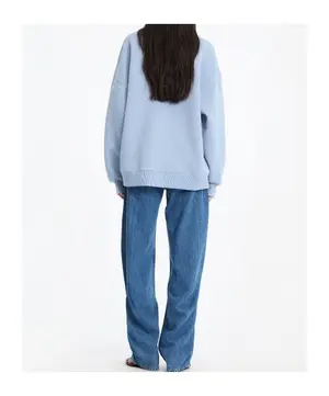 ROTATE BY BIRGER CHRISTENSEN Crewneck Heavy Sweatshirt With Textured Logo